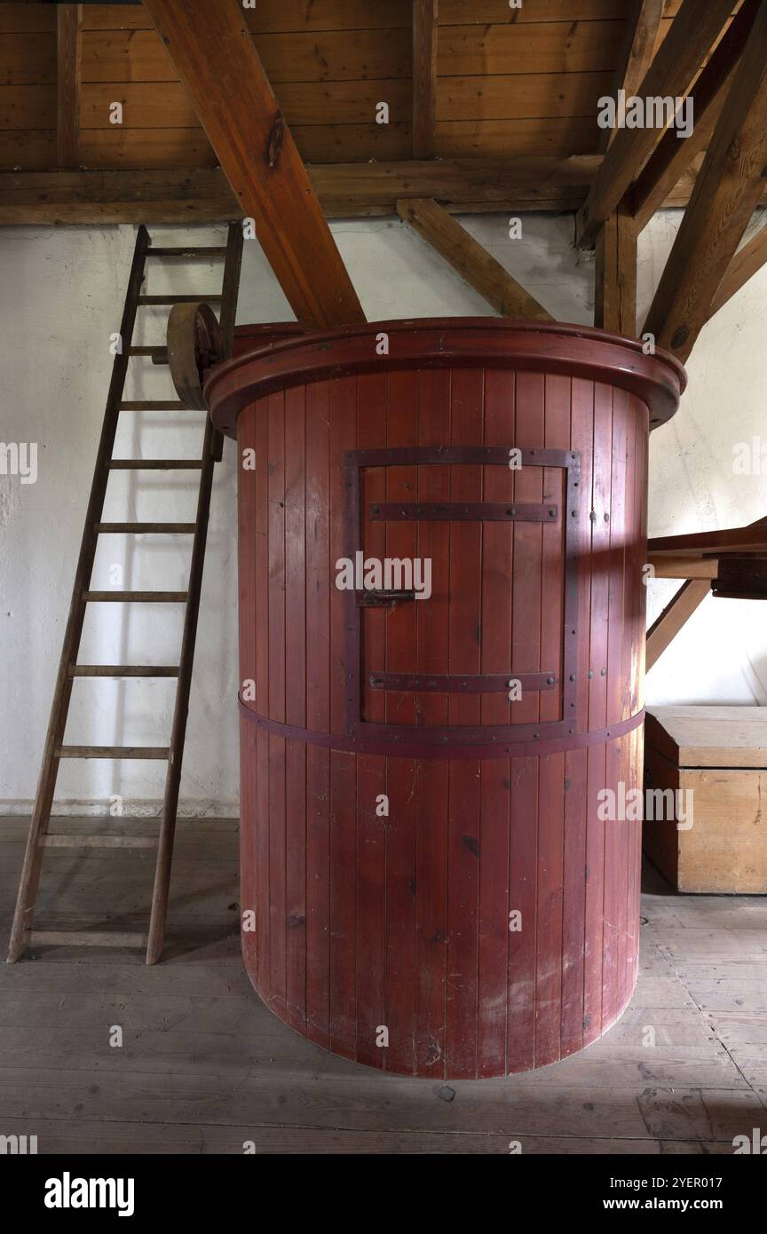 Flour silo with screw conveyor, former grain mill, Middle Franconia ...