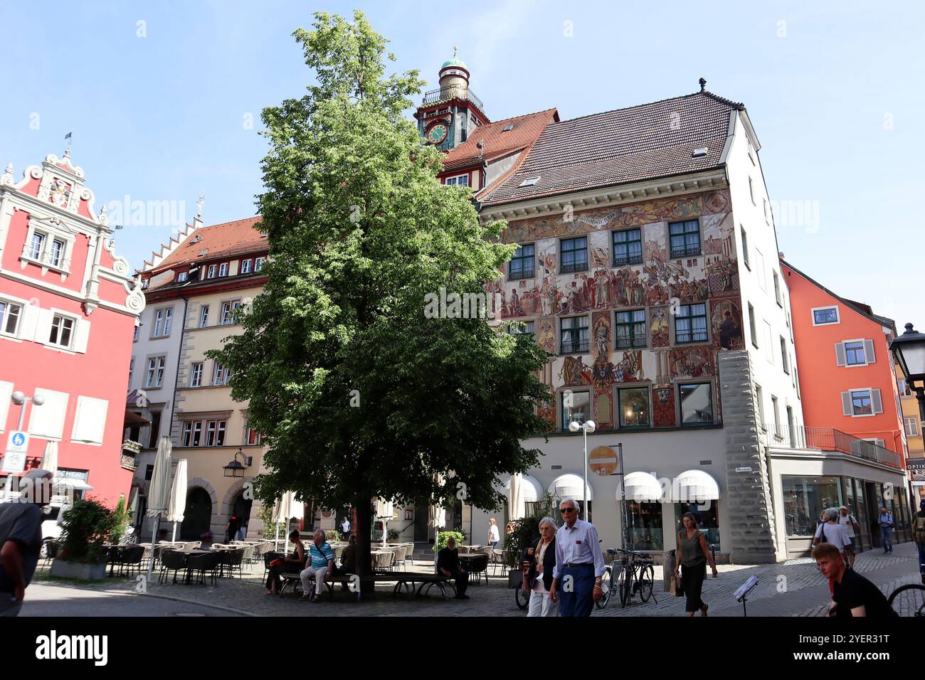 City life in Konstanz, Lake Constance in Germany in summertime Stock ...