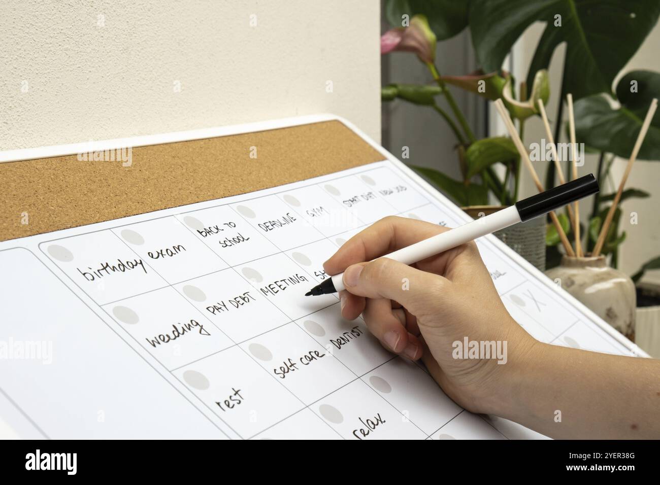 Monthly planner filled appointments hi-res stock photography and images ...
