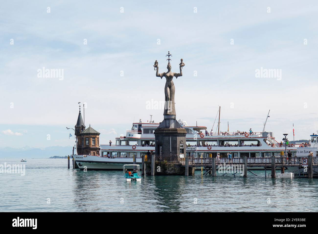 Imperia statue in Konstanz, Lake Constance in Germany in summertime ...