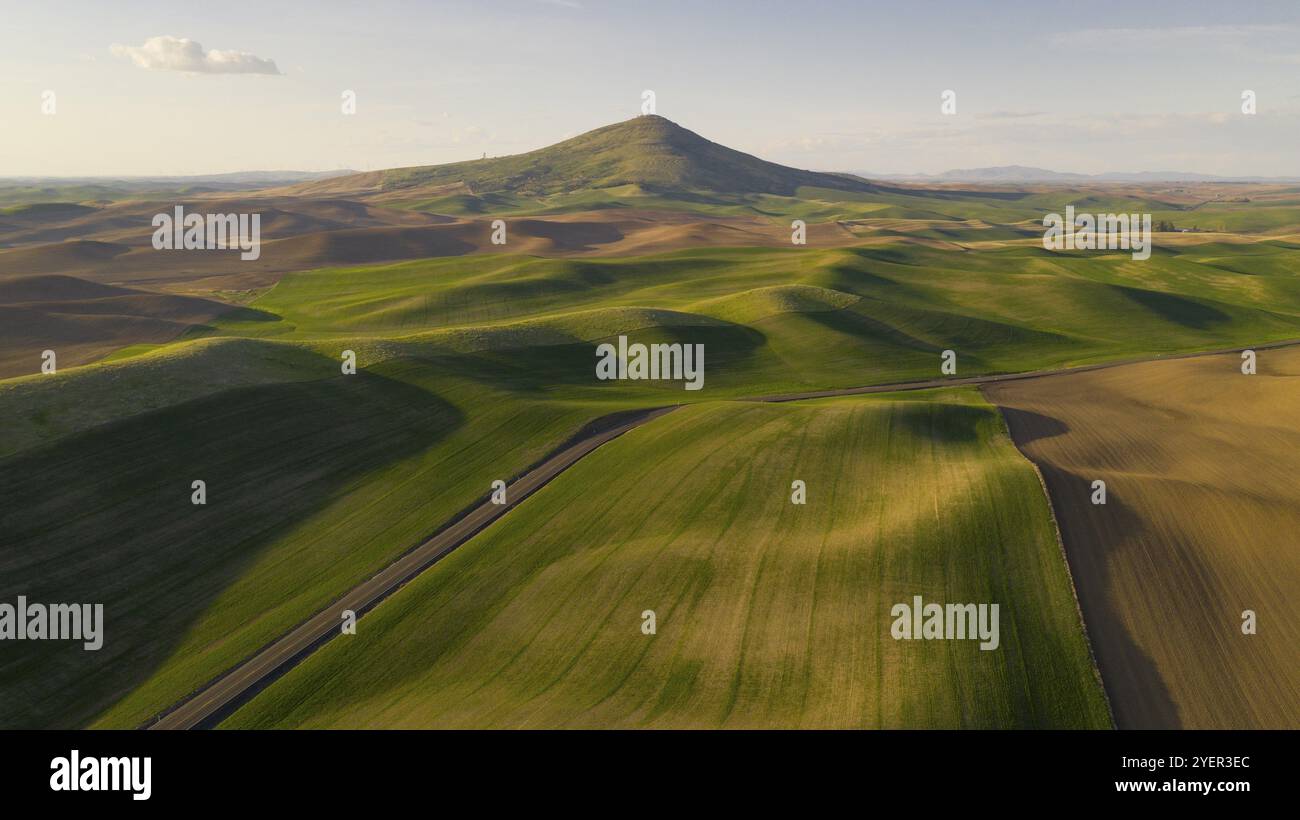 Steptoe Butte State Park is up there somewhere on top of the bluff ...