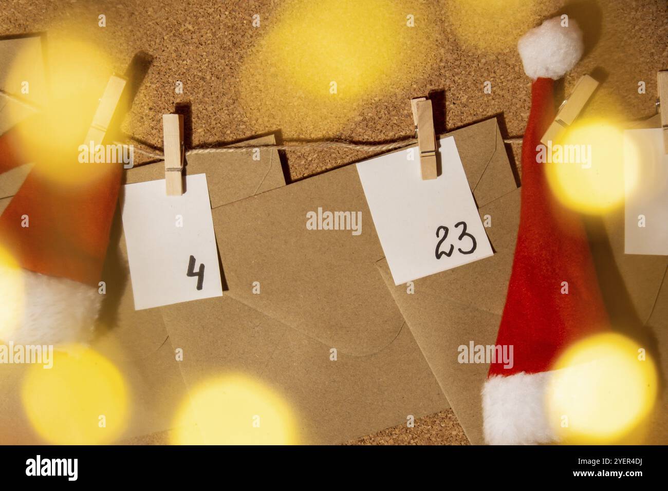 Original Advent Calendar made of envelopes in earth tones recycling eco ...