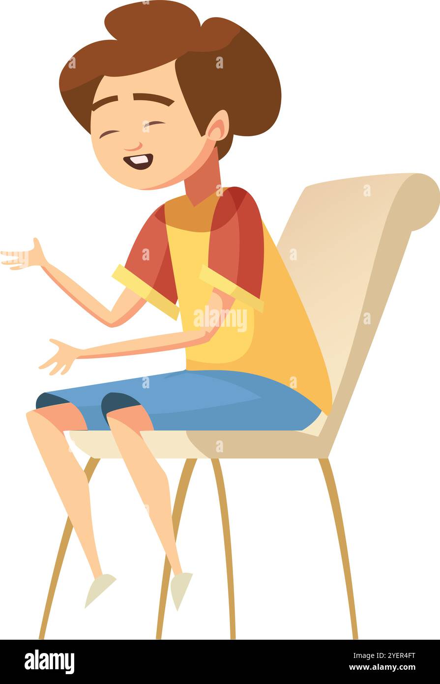 Minimalist vector man sitting Cut Out Stock Images & Pictures - Alamy