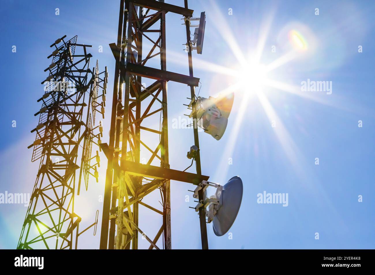 Electromagnetic radiation under the hot summer sun, colorful ...