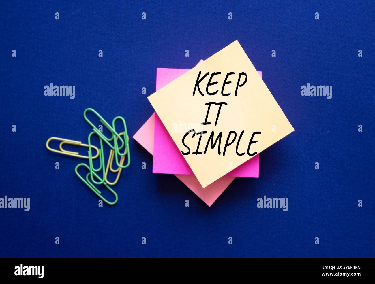 Keep it Simple symbol. Concept words Keep it Simple on steaky notes ...