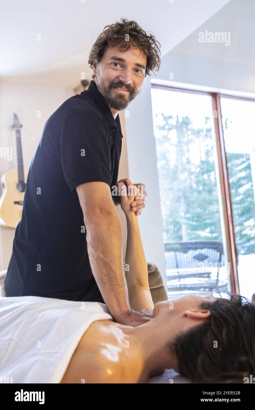 Home woman massage special hi-res stock photography and images - Alamy