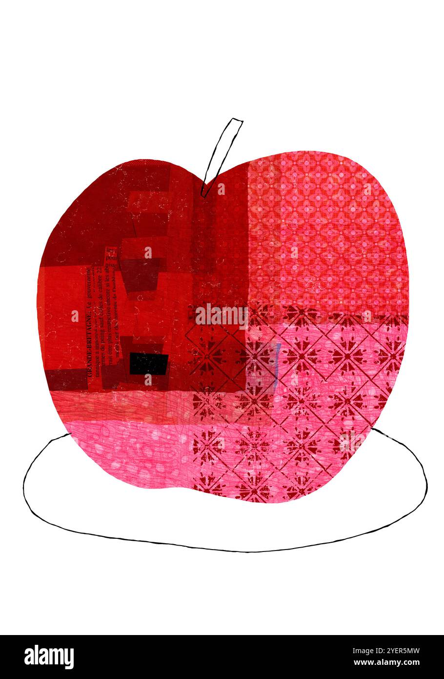 Red collage of apples Stock Photo - Alamy