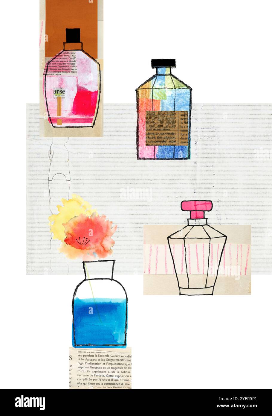 Four perfume bottles hi-res stock photography and images - Alamy