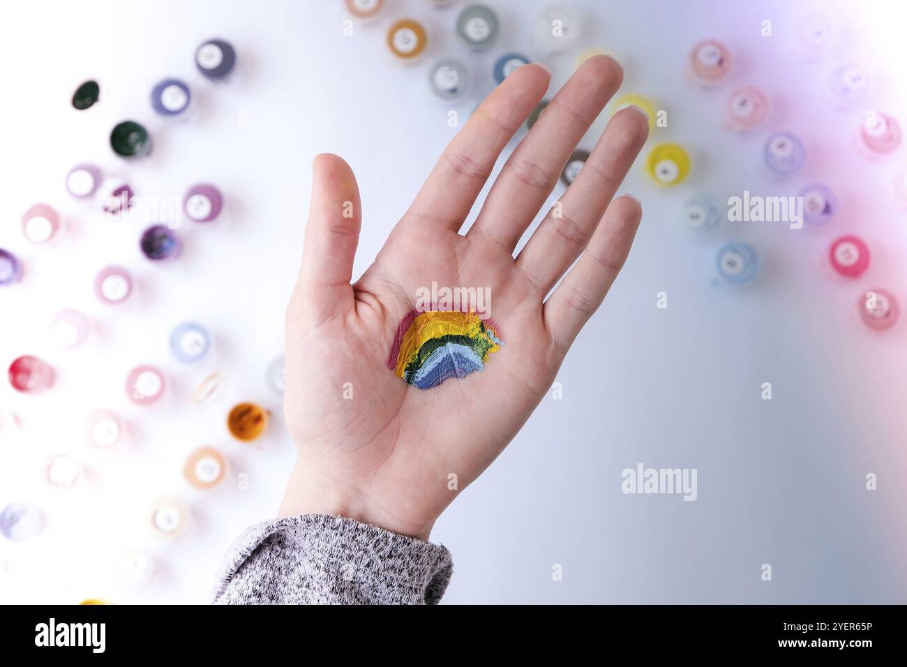 Rainbow flag supporting lgbt community hi-res stock photography and ...