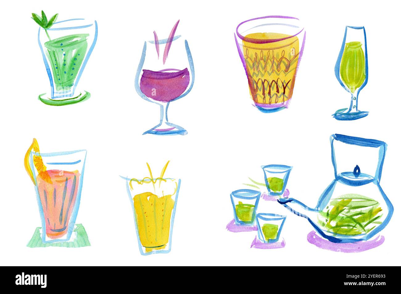 Drink illustrations hi-res stock photography and images - Alamy