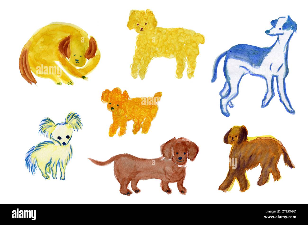 Dog illustrations hi-res stock photography and images - Alamy