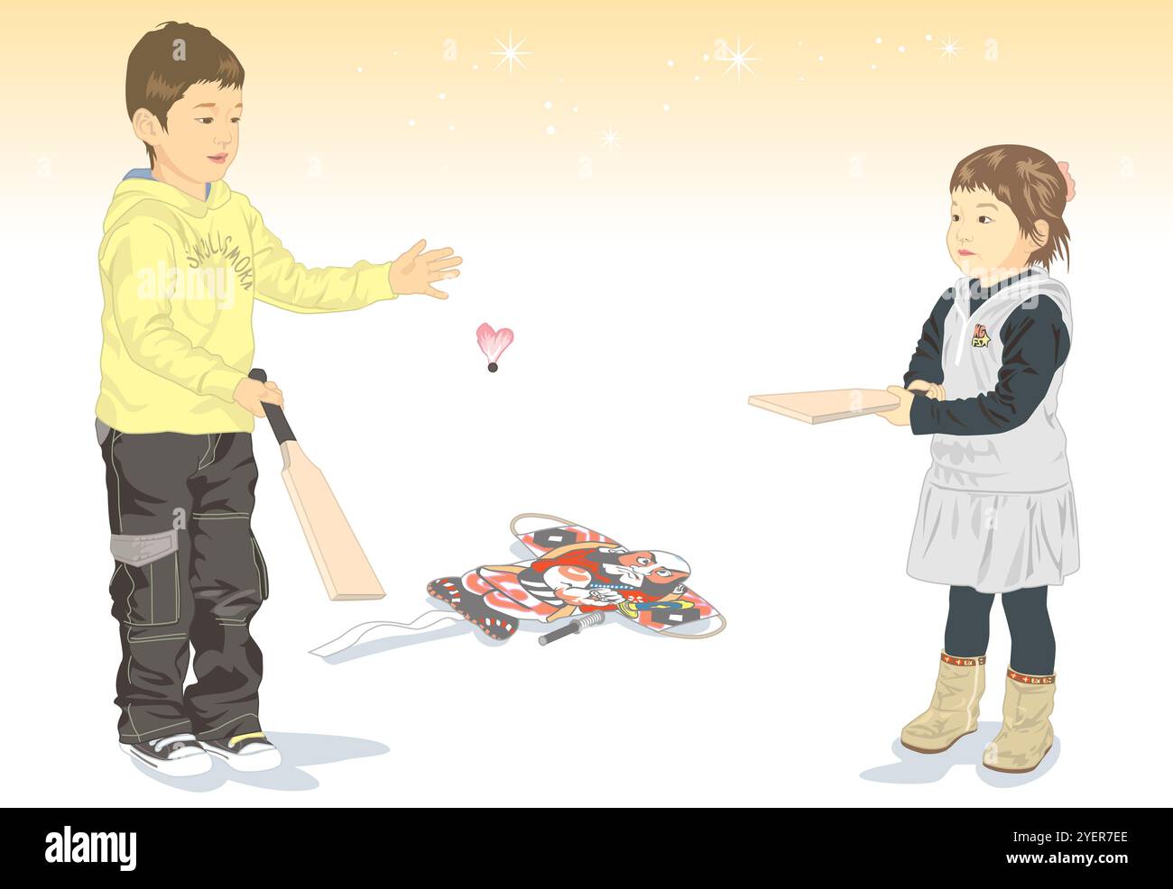 A child doing Hane-tsuki Stock Photo - Alamy