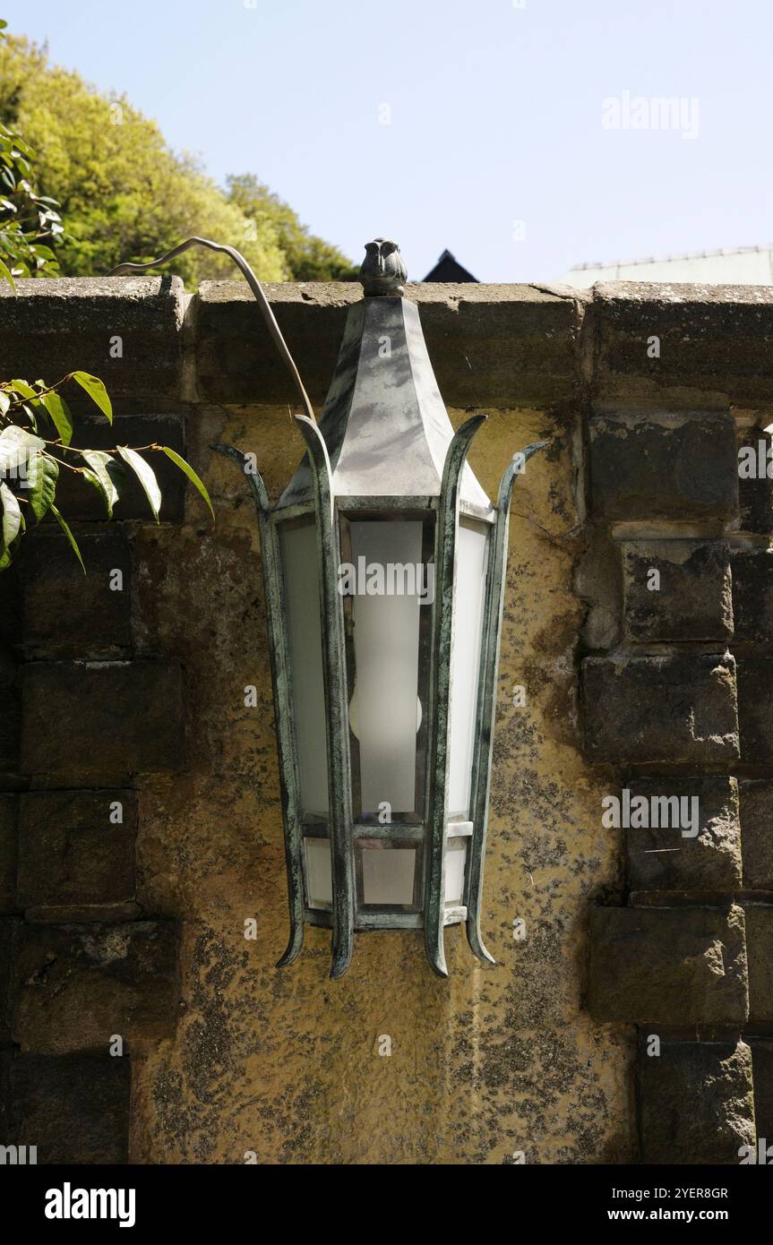Western-style house gate lamps Stock Photo - Alamy
