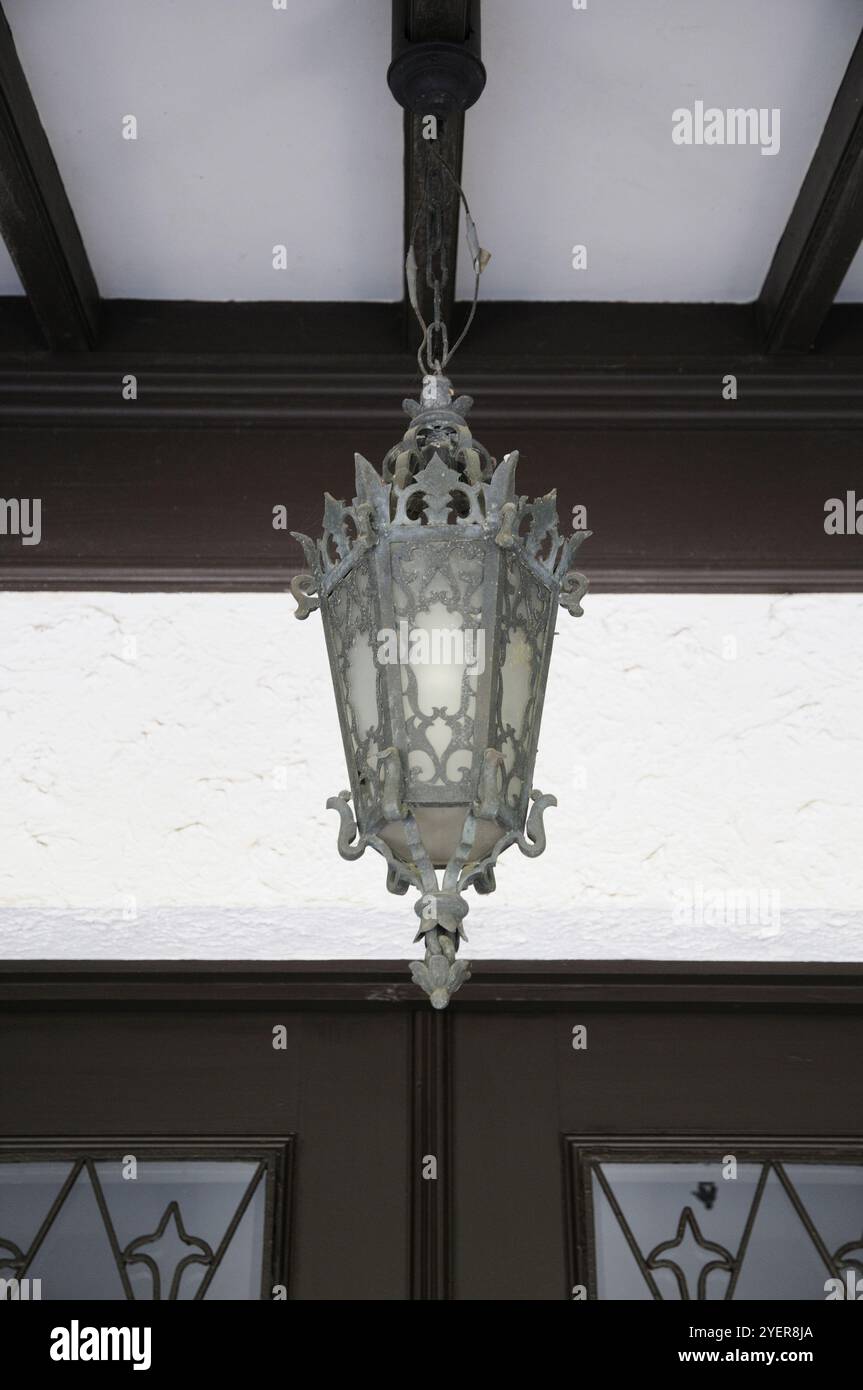 Western-style house gate lamps Stock Photo - Alamy