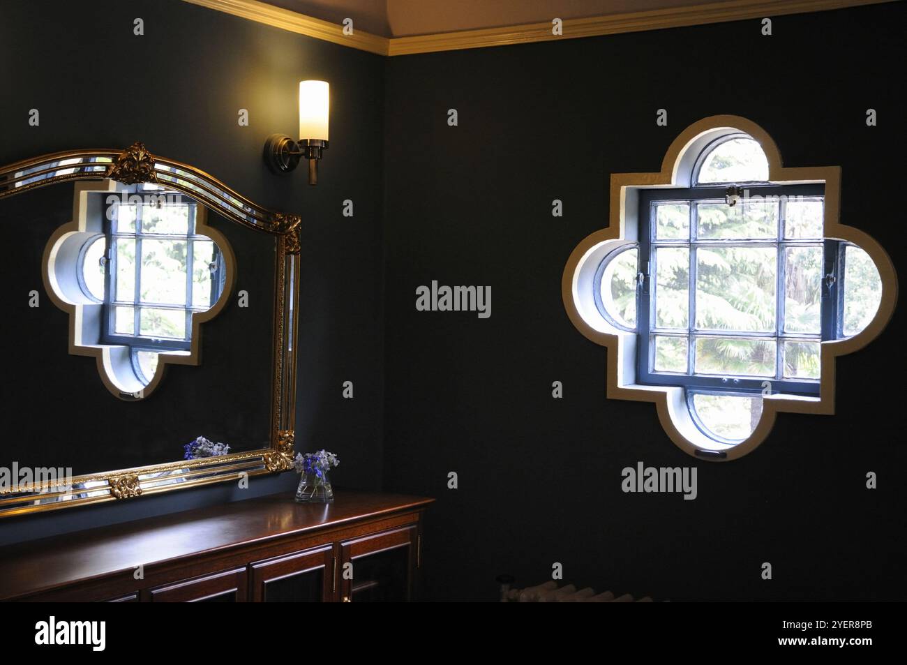 Western-style window and mirror stand Stock Photo - Alamy