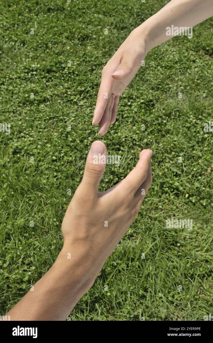 Hand and hand Stock Photo - Alamy