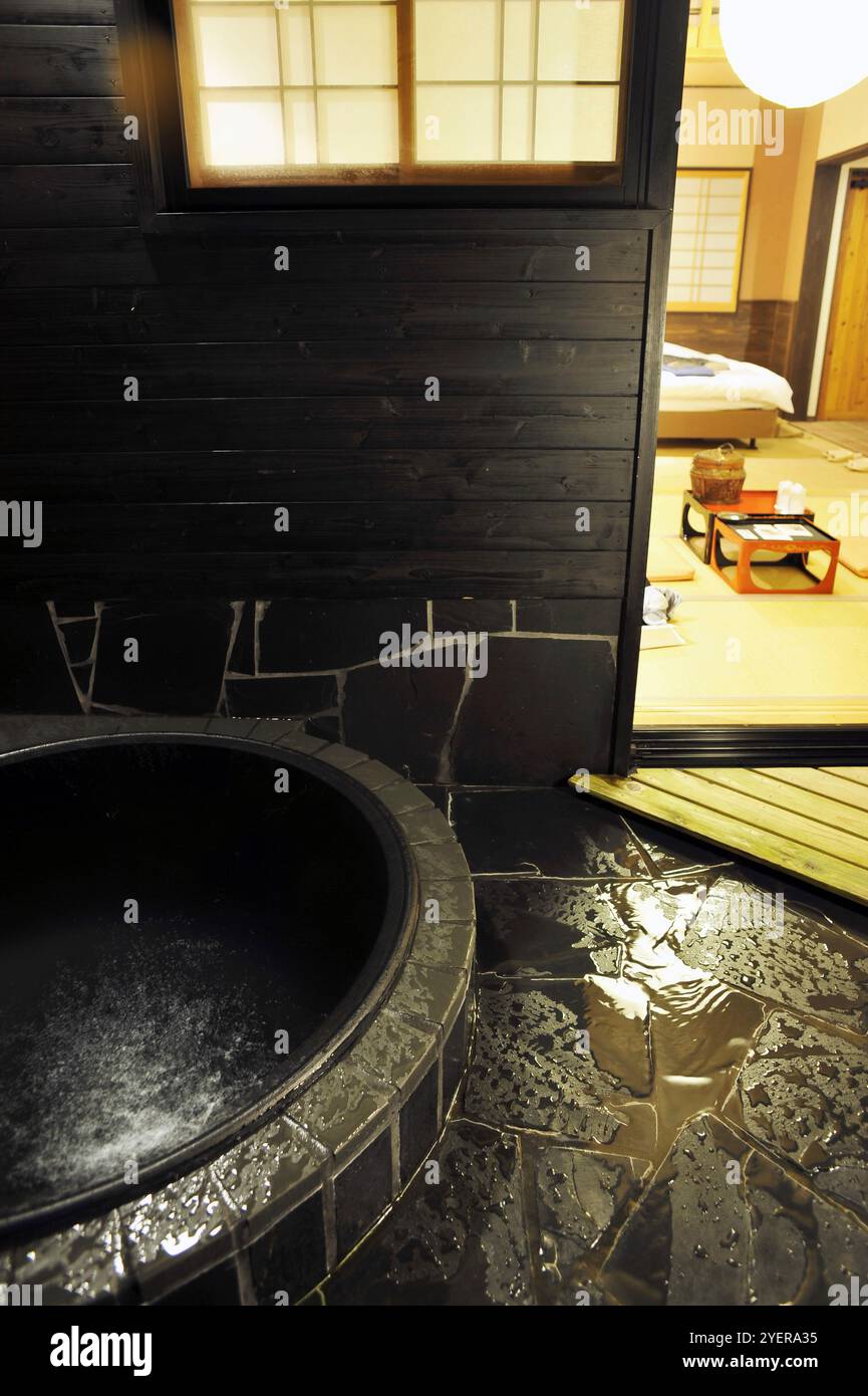 Open-air bath in the room Stock Photo - Alamy