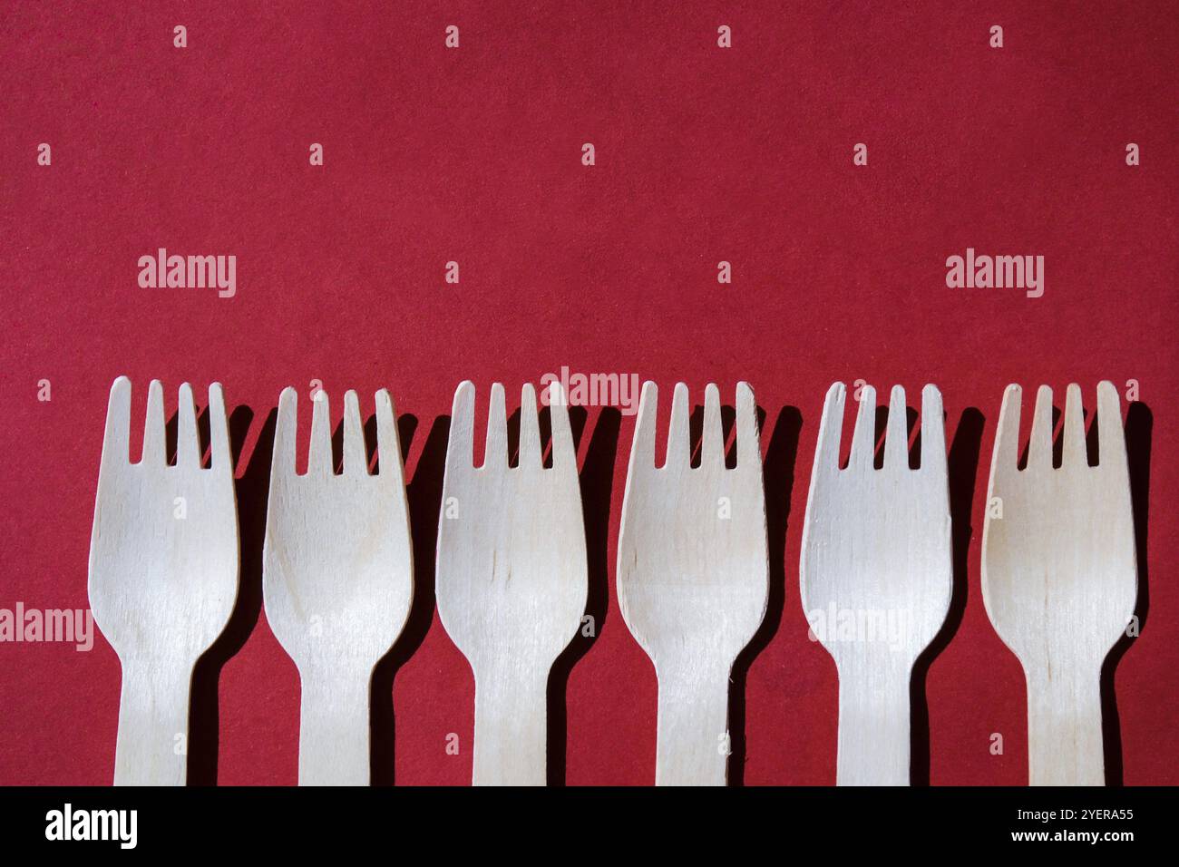 Eco friendly fast food containers. Wooden forks. Eco friendly ...