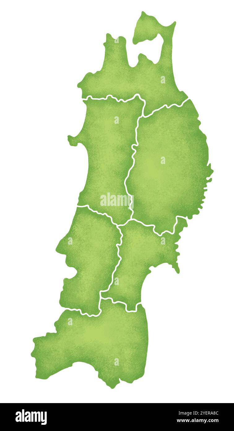 Tohoku map hi-res stock photography and images - Alamy