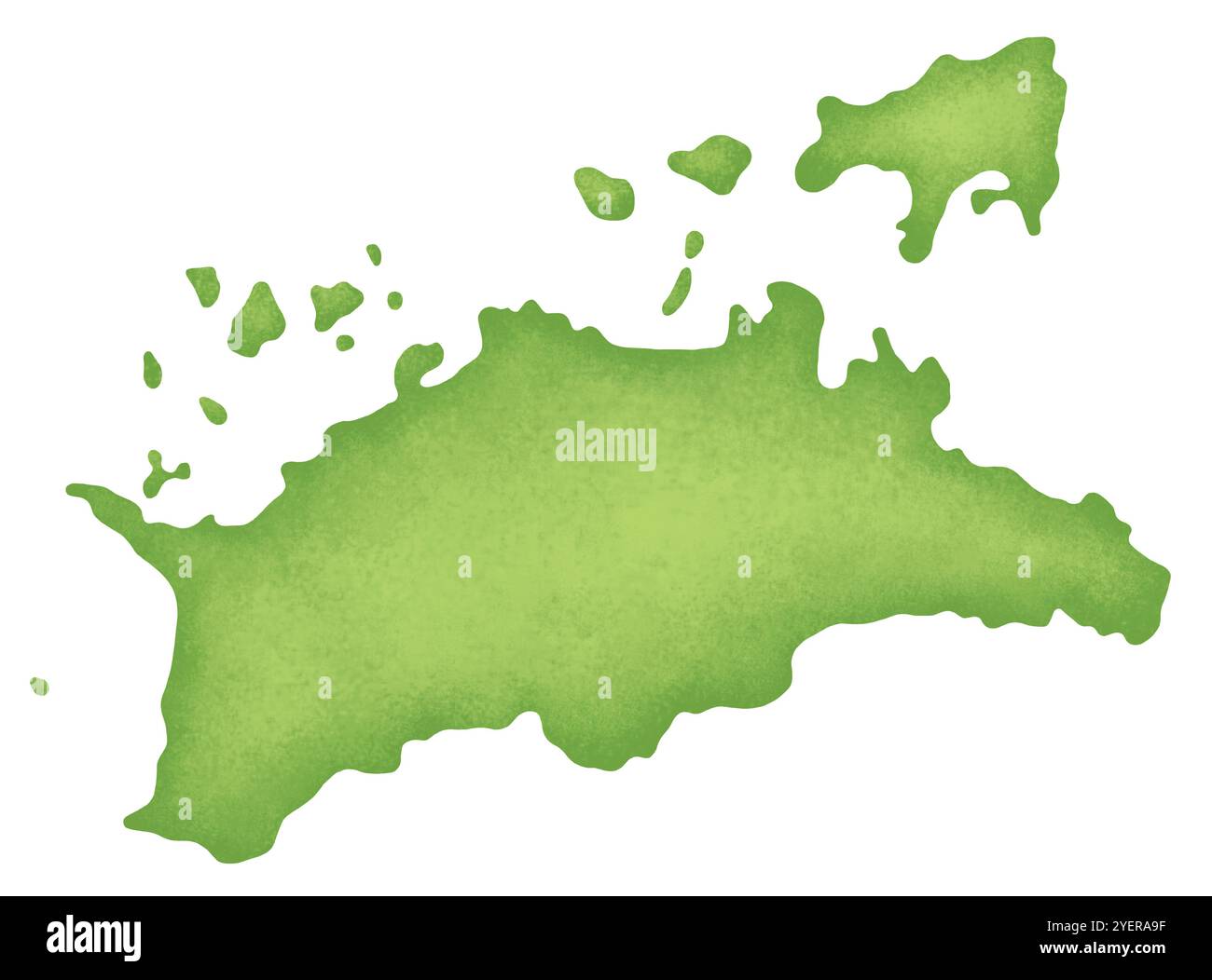 Map of Kagawa Prefecture Stock Photo - Alamy