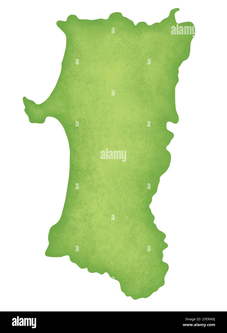 Map of Akita Prefecture Stock Photo - Alamy