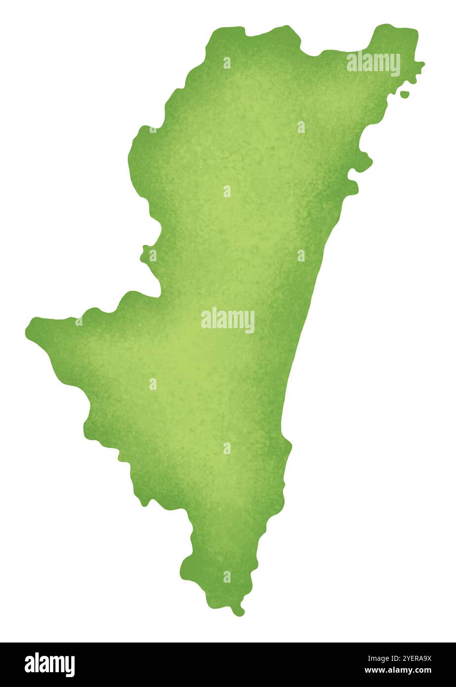 Miyazaki prefecture map hi-res stock photography and images - Alamy