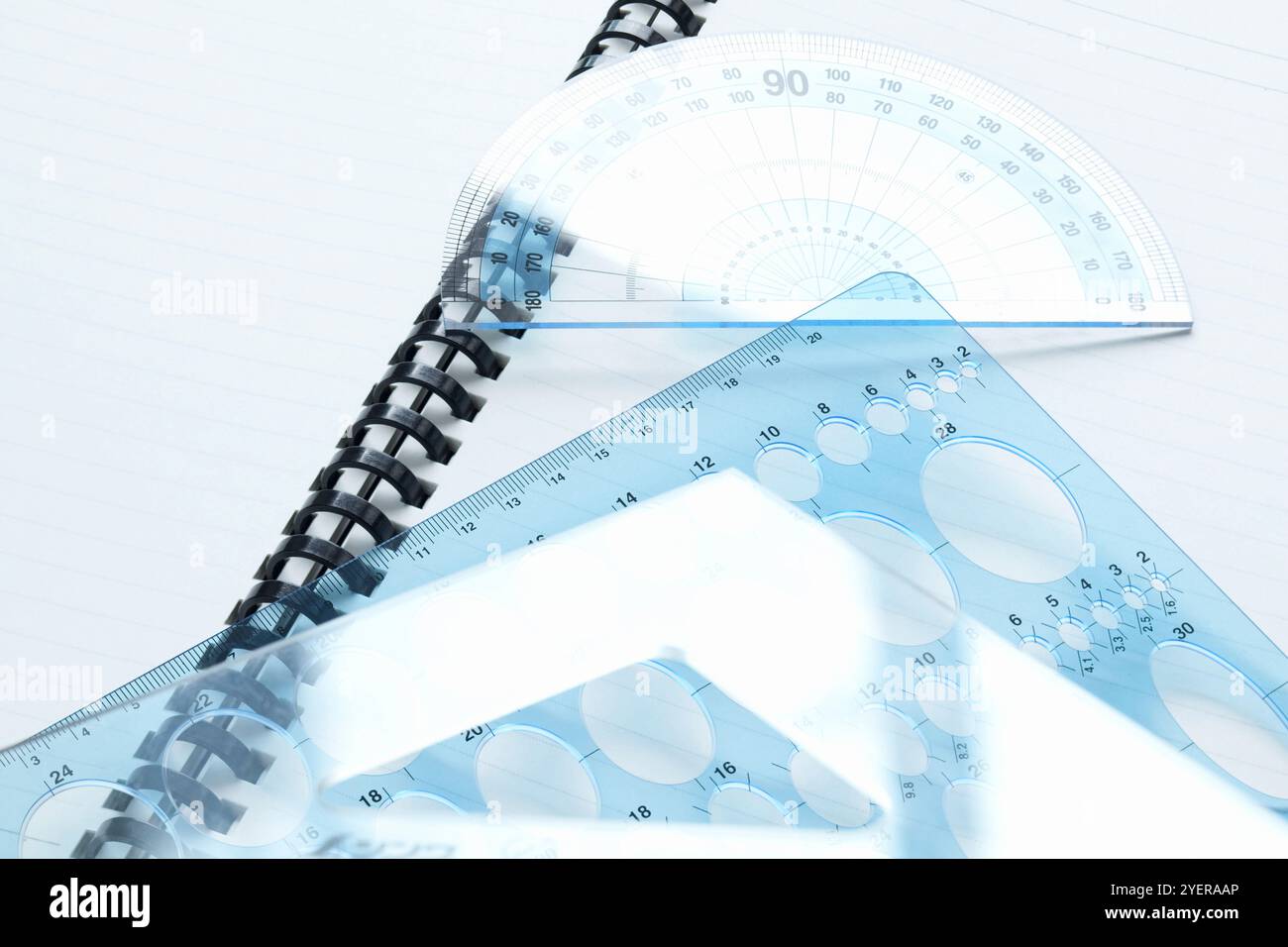 Ruler and set square hi-res stock photography and images - Alamy