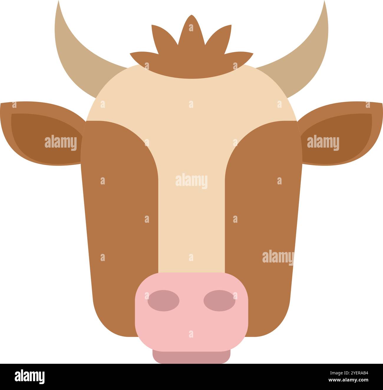 Minimalist vector illustration featuring the head of a brown and beige ...