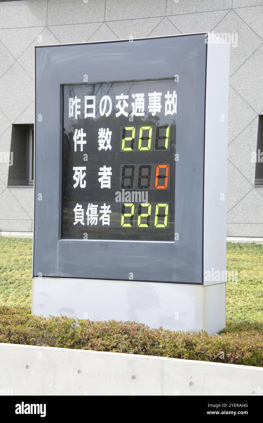 Traffic accident report display board Stock Photo - Alamy
