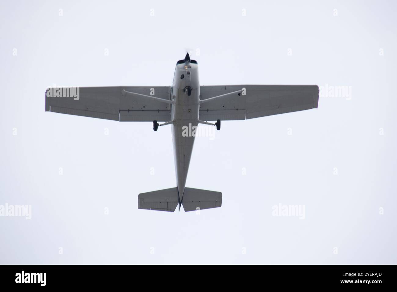 Flying light aircraft Stock Photo - Alamy