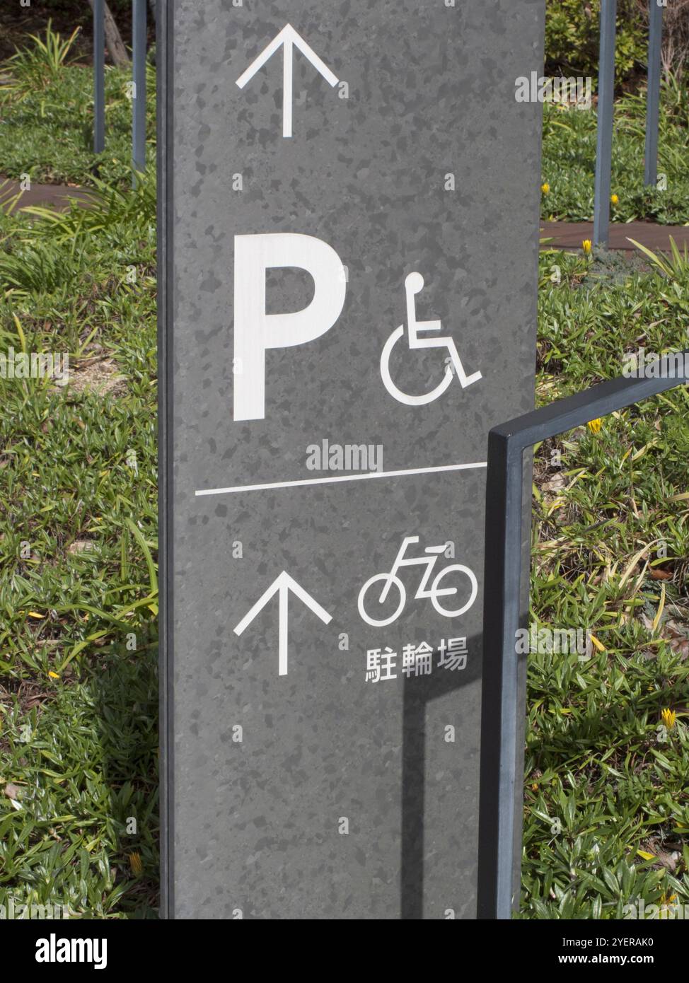 Signage board in parking Stock Photo - Alamy