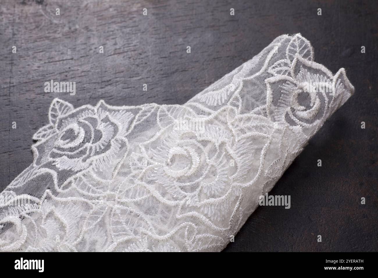 Handkerchief of white lace Stock Photo - Alamy