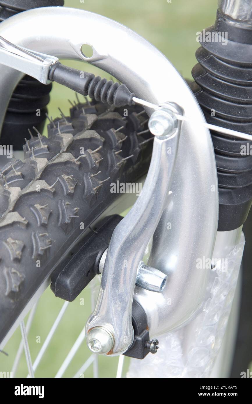 Front brake on bicycle Stock Photo - Alamy