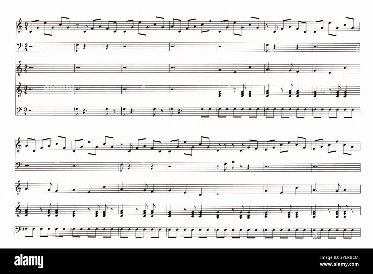 Sheet music Cut Out Stock Images & Pictures - Alamy