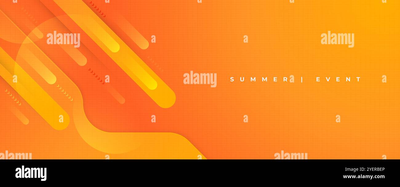 Abstract Orange Gradient Background with Geometric and Circular ...