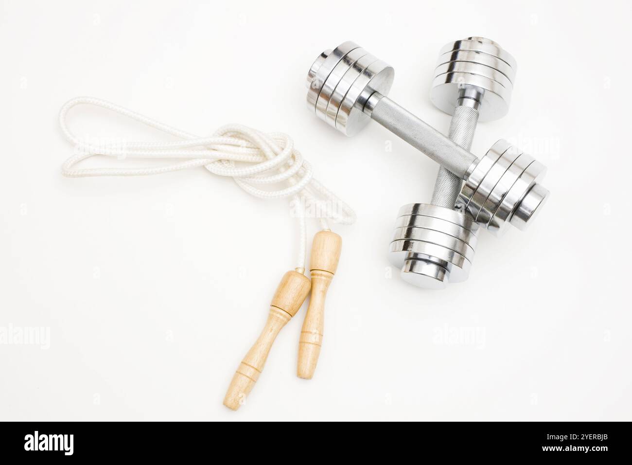 Dumbbells jump rope in hi-res stock photography and images - Alamy