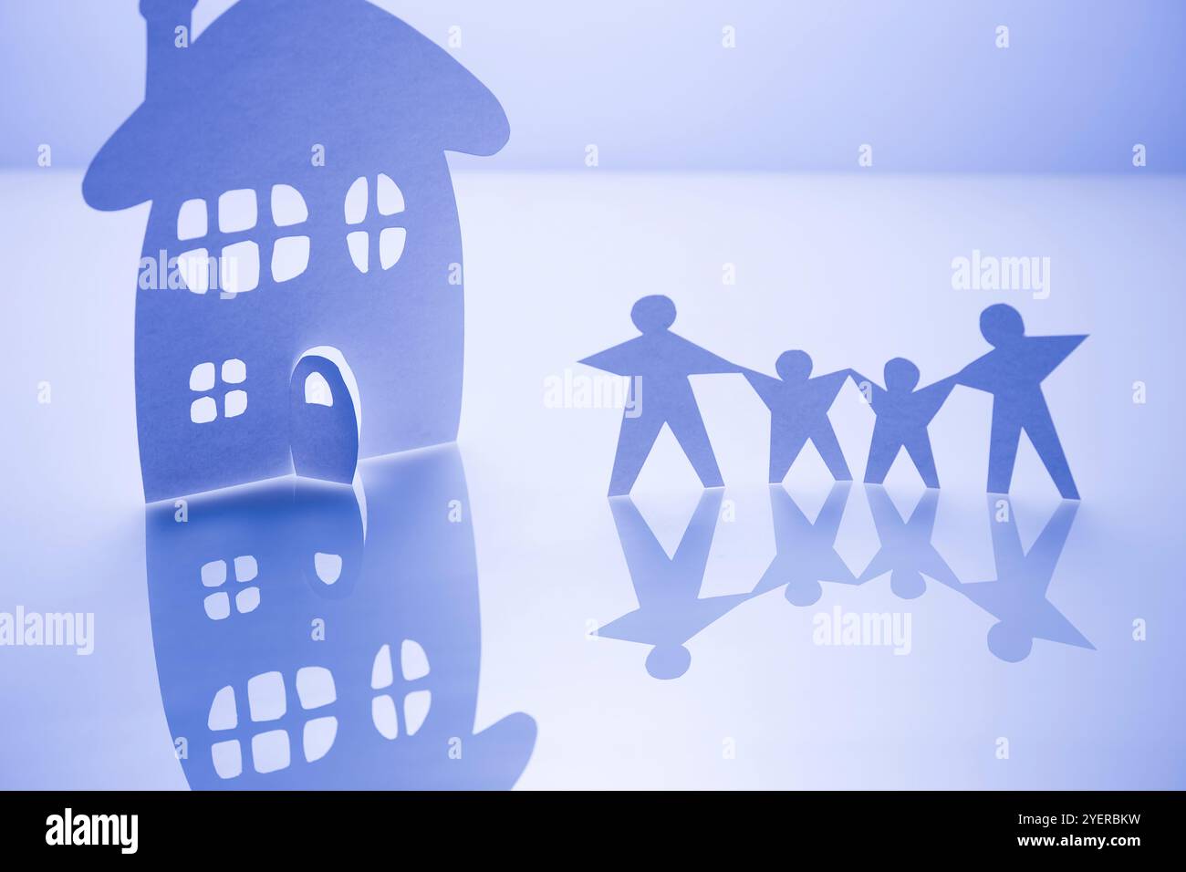 Paper craft family Stock Photo - Alamy