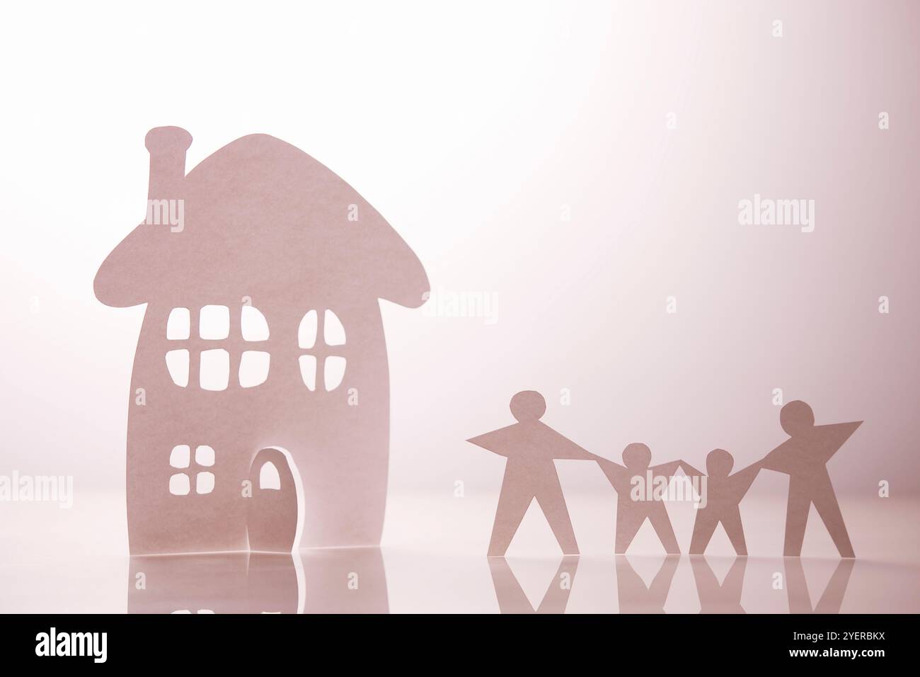 Paper craft family Stock Photo - Alamy