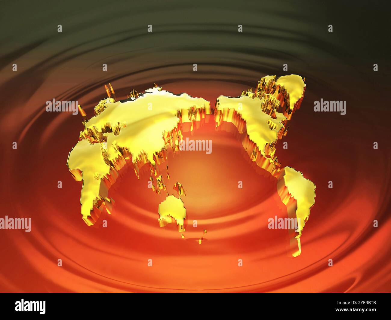 Golden world map Stock Photo - Alamy