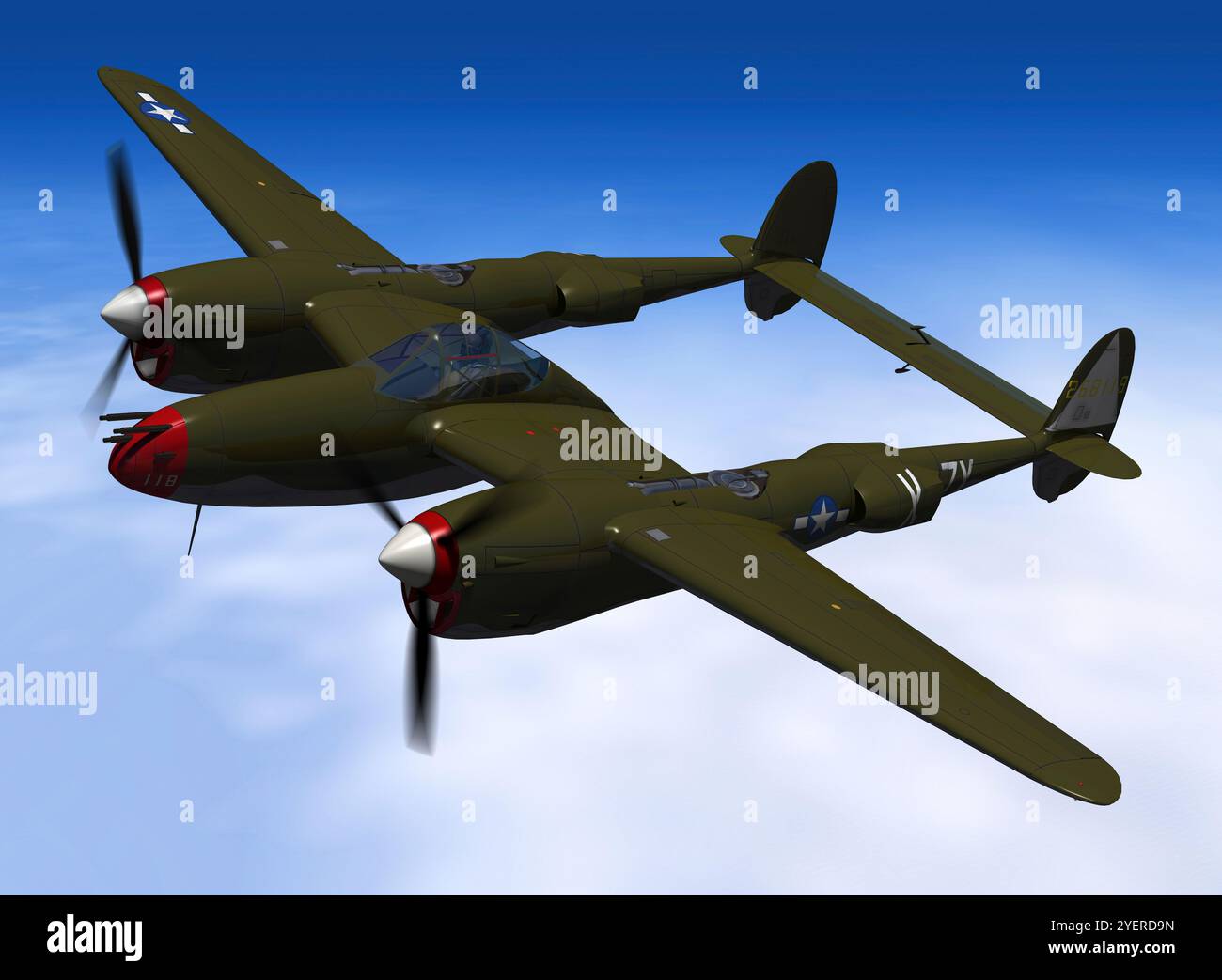Lockheed 38 lightning twin hi-res stock photography and images - Alamy