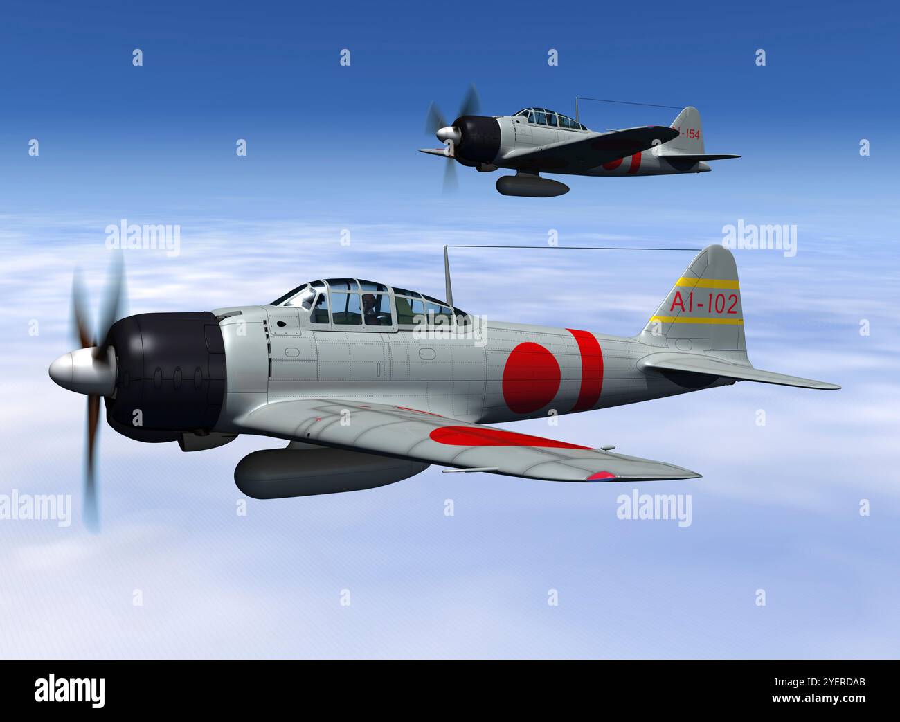 Zero fighter Type 21 Stock Photo - Alamy