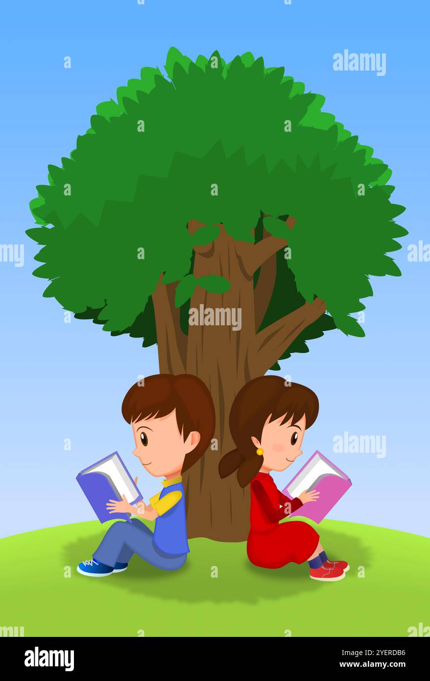 Let's read a book Stock Photo - Alamy