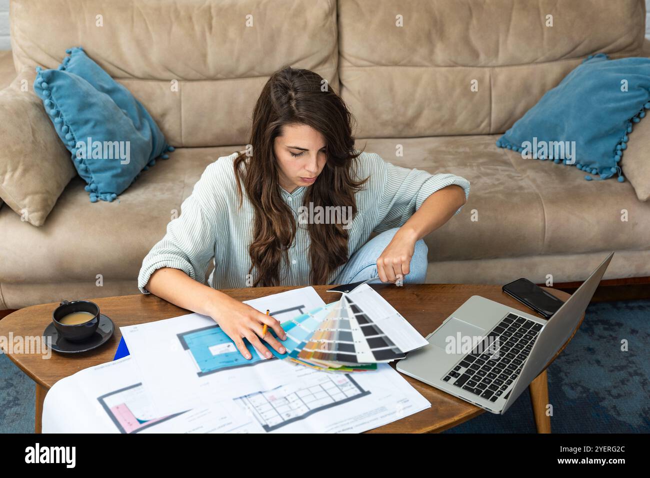 Side hustle. Young architecture and urbanism university student woman ...