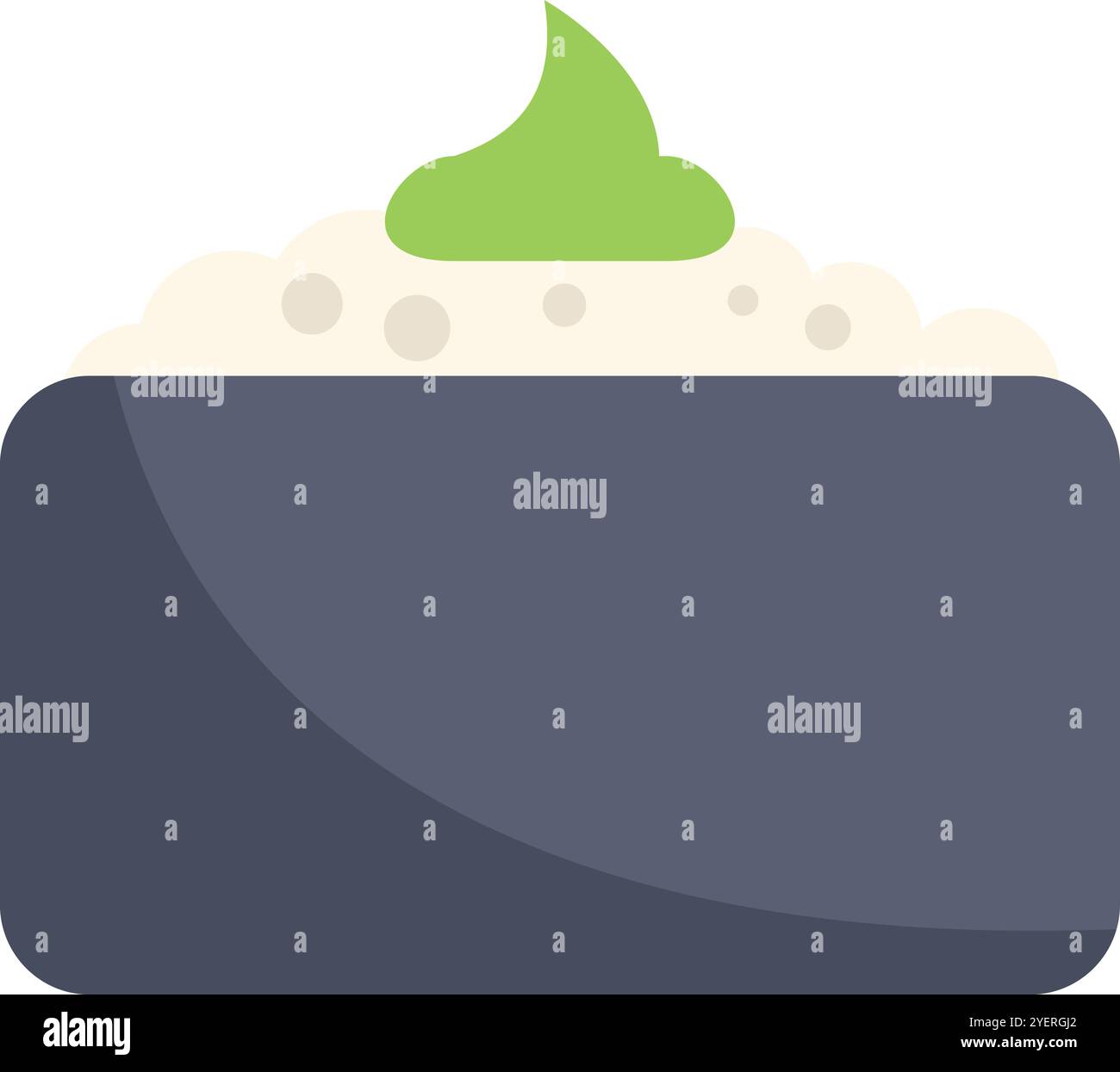 Simple vector illustration of gunkan maki sushi, featuring a ...