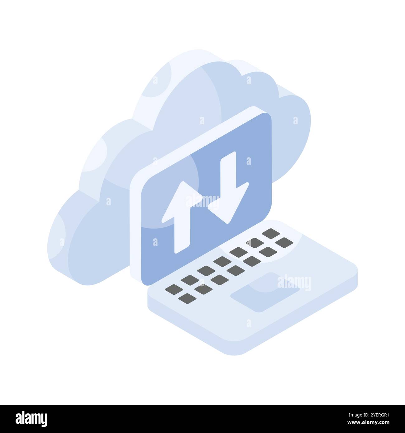 Cloud transfer isometric vector design isolated on white background Stock Vector Image & Art - Alamy