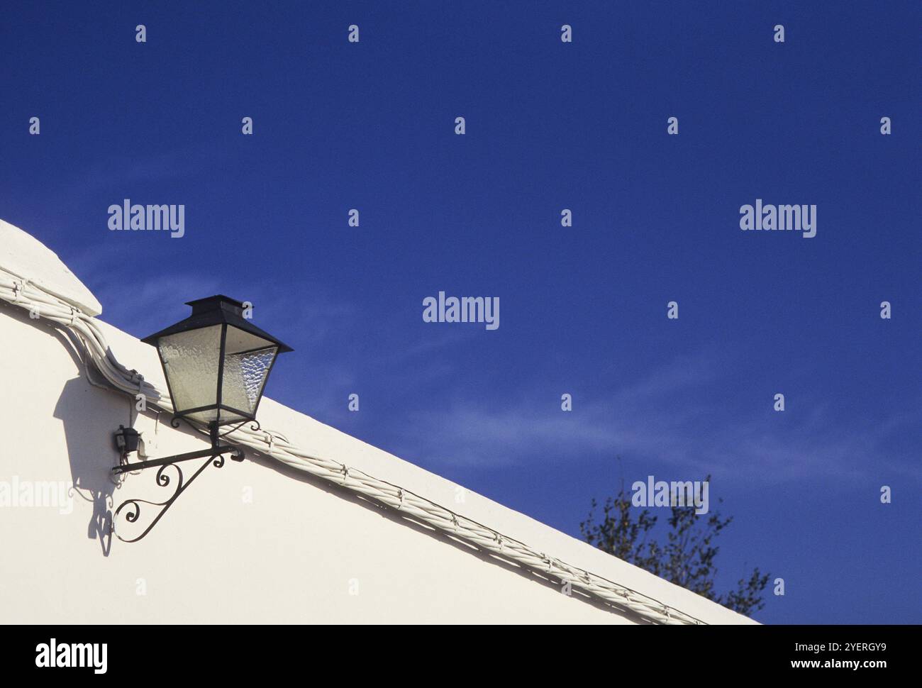 White wall and azure sky Stock Photo - Alamy