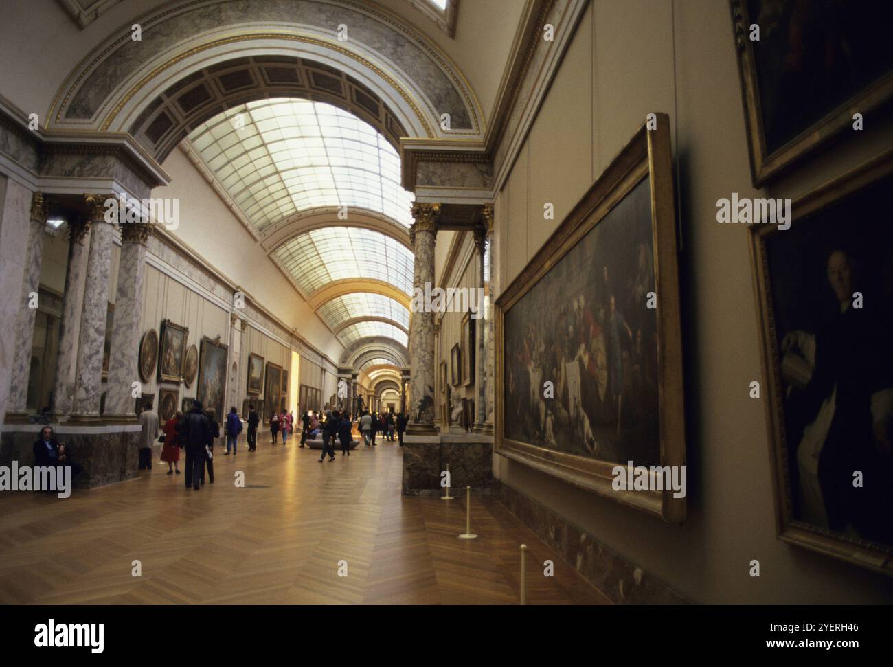 Interior of the Louvre Stock Photo - Alamy