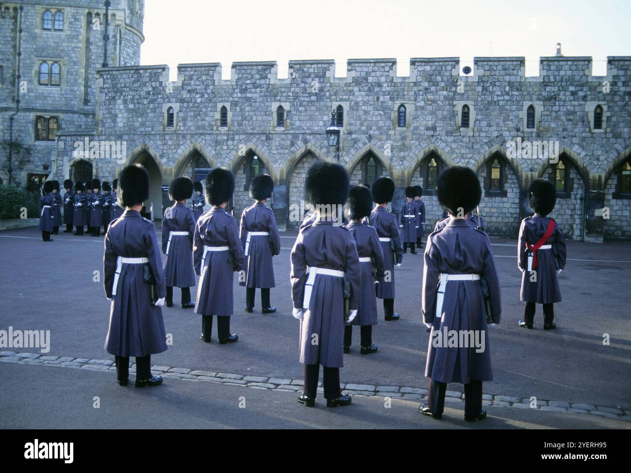 Windsor castle changing the guard hi-res stock photography and images ...