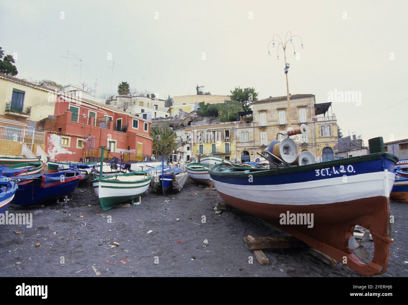 Landed fishing boat Stock Photo - Alamy