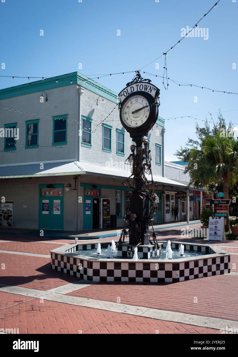 Old Town Kissimmee Fountain and Clock in Florida, USA - October 2024 ...